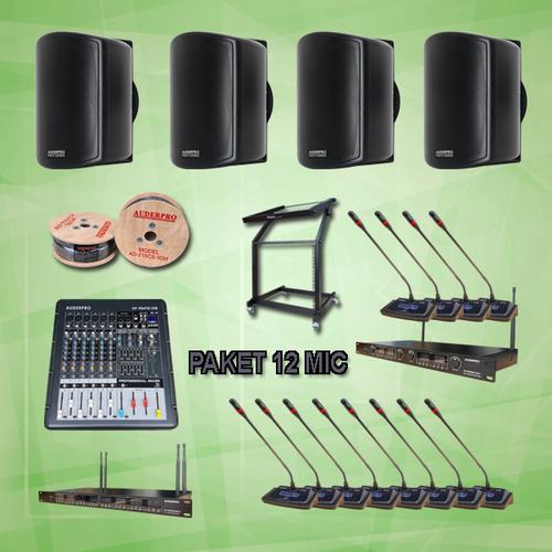 Jual MIC MEJA WIRELESS PAKET AUDERPRO MIC TABLE WIRELESS TW5 PAKAI 12 ...