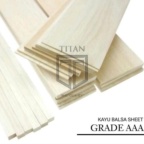 Jual Balsa sheet 3mm x 10cm x 50cm / 100cm Kayu balsa sheet kualitas ...