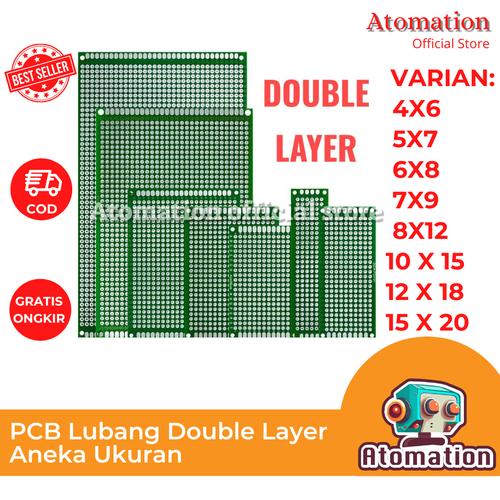 Jual PCB Lubang Hole Prototype Protoboard Dot Matrix Double Side Dual ...