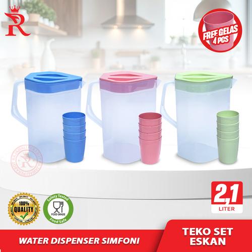 Jual Teko Air Eskan Set Gelas 2,1 Liter Water Jug Tabitha - Kota ...