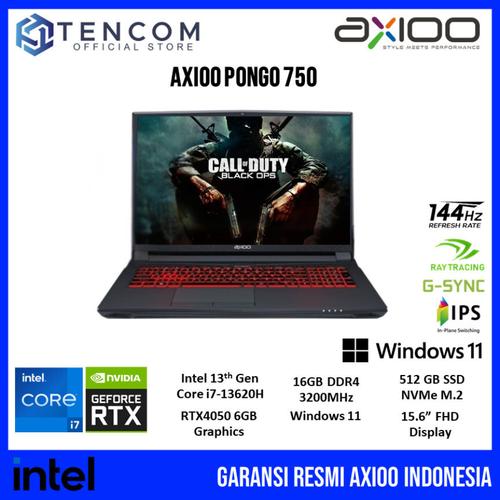 Promo AXIOO PONGO 750 RTX4050 6GB CORE I7 13620H 32GB 512GB WINDOWS 11 ...