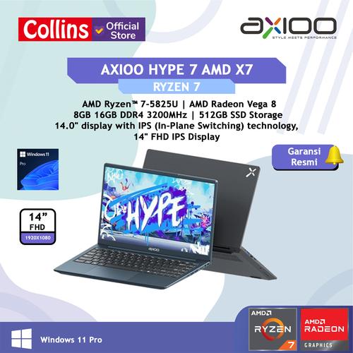 Promo LAPTOP AXIOO HYPE 7 AMD X7 RYZEN 7 5825 8GB 512GB 14.0 FHD IPS ...