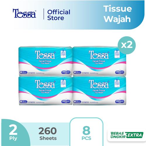 Promo Tissue Tessa - Facial Tissue 260 sheets 8 Pack - - Tissue Tessa ...