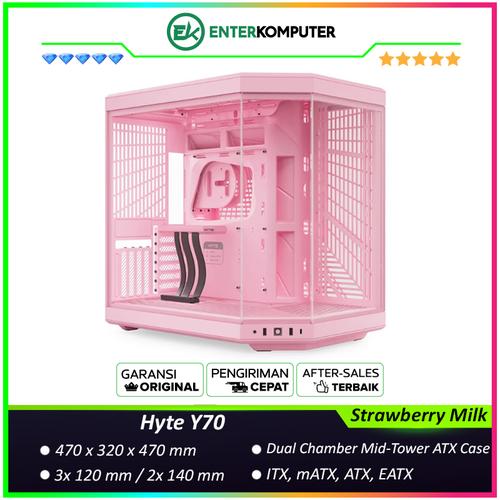 Promo Casing Hyte Y70 Strawberry Milk - Modern Aesthetic Dual Chamber ...