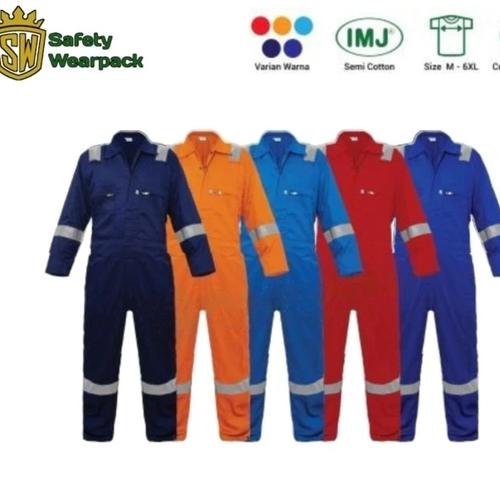 Jual Wearpack Safety / Seragam Kerja / Coverall IMJ Semi Cotton - Biru ...