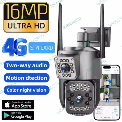 Jual NEW V380 PRO CCTV SIM CARD 4G/4K GSM IP DUAL LENS CAMERA 16MP ...