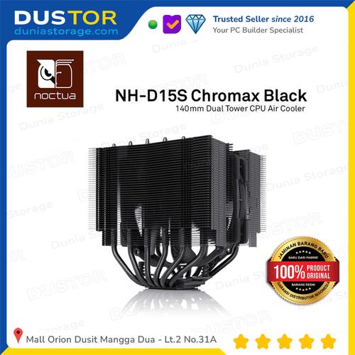 Jual NOCTUA NH-D15S Chromax Black Dual Tower Heatsink CPU Cooler ...