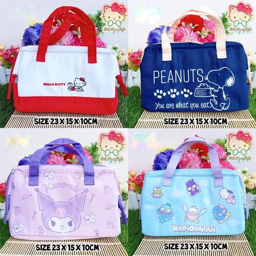 Jual Tas Insulated Lunch Hand Tote Bag Peanuts Sanrio Original Hello ...