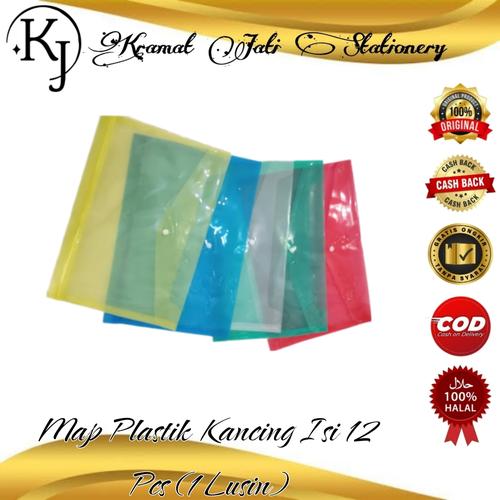 Jual Map Plastik Kancing Folio Isi 12 Pcs (1 Lusin) - Putih - Kota ...