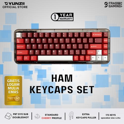 Jual Yunzii Ham Keycap Keycaps Set PBT Cherry Profile 173 Keys Set ...