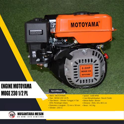 Jual MESIN PENGGERAK SERBAGUNA / ENGINE MOTOYAMA MOGE 230 1/2 8 HP ...