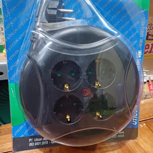 Jual UTICON Stop Kontak 4 Lubang 4M UFO/Kabel Roll 4M 4Lubang ST-148 CR ...
