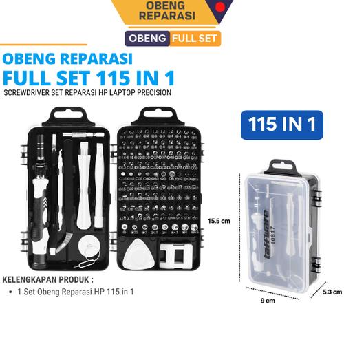 Promo 115 in 1 Obeng Set Untuk Reparasi HP Laptop PC Jam Kacamata Mata ...