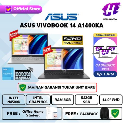 Promo Asus Vivobook 14 A1400KA Intel N4500 Ram 8Gb 512Gb Ssd Win 11 ...