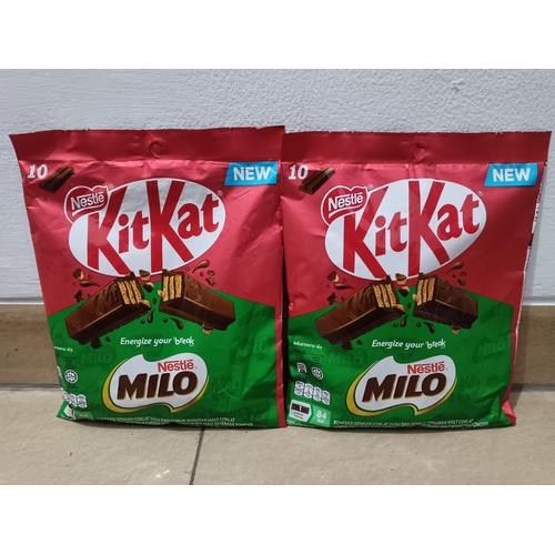 Jual NESTLE KITKAT MILO Kombinasi 2 Rasa Coklat Malaysia (17g x 10 pcs ...