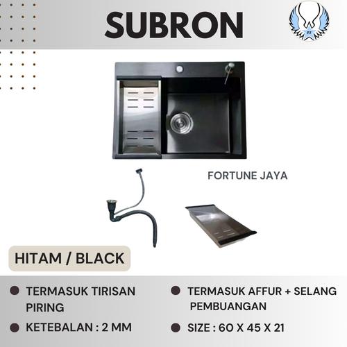 Promo INOBE SET KITCHEN SINK STAINLESS HITAM 1 LUBANG 6045 BAK CUCI ...