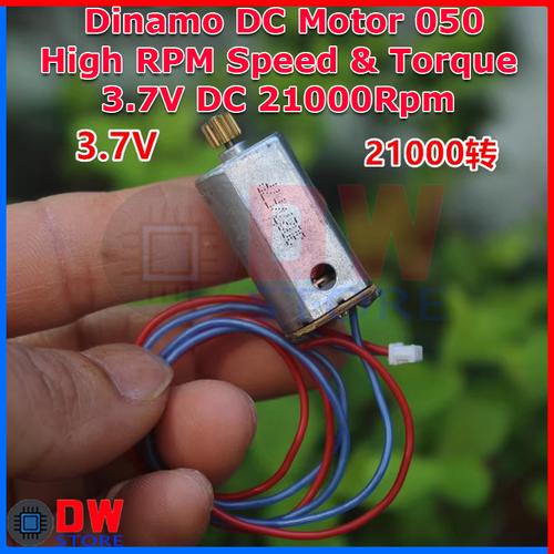 Jual DC Micro Motor Dinamo 050 High Speed RPM High Torque 3.7V 3V-5V ...