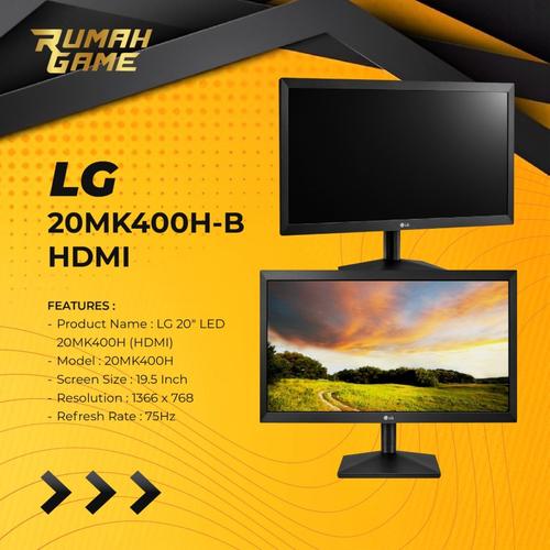 Jual Monitor LED LG 20" 19.5 Inch 20MK400H-B / HDMI Layar Komputer 20 ...