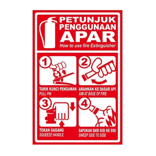 Promo STIKER VINYL CARA PENGGUNAAN APAR SIGN RAMBU K3 Uk. 20 x 30 CM ...