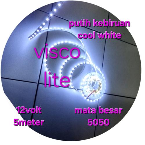 Jual strip light led 10000k putih kebiruan 5050 / strip ceiling ...