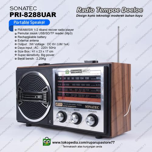 Jual Radio kayu a/dc speaker mp3 jadul kuno Sonatec PRI-8288UAR klasik ...