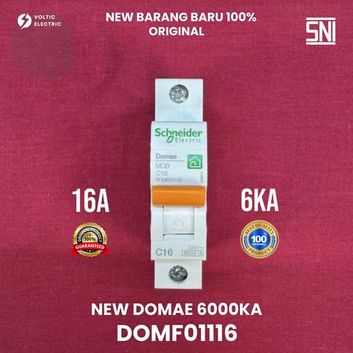 Jual MCB SCHNEIDER NEW DOMAE 1P 16A MCB 1 PHASE 16 AMPER SCHNEIDER DOMF01116 6KA - Jakarta Pusat ...