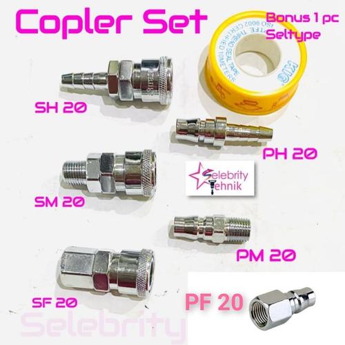 Jual Quick Coupler SH 20/SM 20/SF 20/PH 20/PM /Coupler Set Kompresor ...