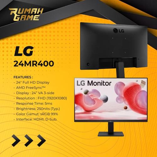 Jual Led Monitor LG 24" 24MR400 23.8" Ips 100Hz Full Hd Hdmi D-Sub ...
