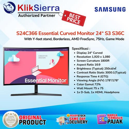 Jual SAMSUNG Monitor LED 22" inch S22A336 1080P VGA HDMI LS22A336 ...