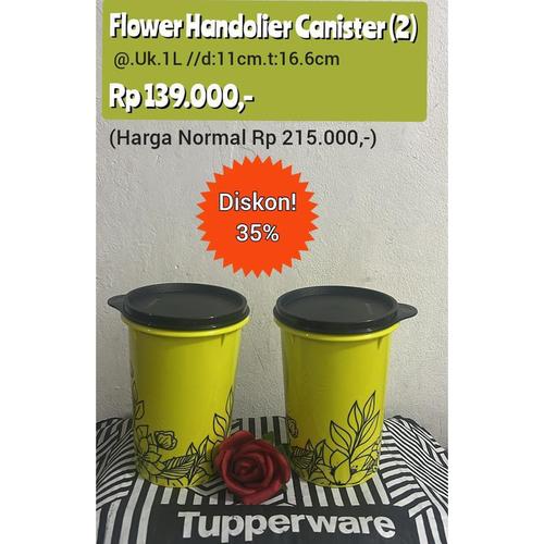 Jual TUPPERWARE FLOWER HANDOLIER CANISTER (2) 1L - TOPLES UKURAN 1L ...