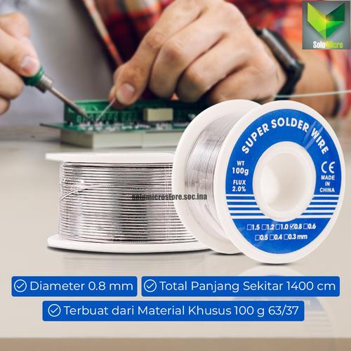 Jual KAWAT Timah Solder 63 37 100 g 0.8mm B-2 No Color - Kota Surakarta ...