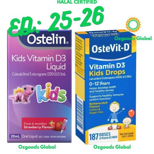Jual OSTELIN OSTEVIT KID KIDS VITAMIN D D3 LIQUID ORAL - HALAL ...