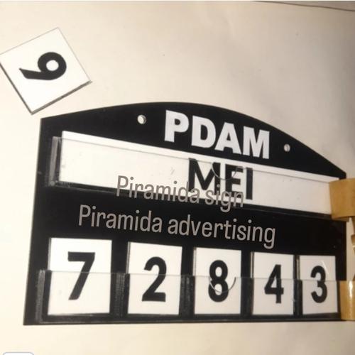 Jual Papan angka PDAM PLN 20x10 dengan angka - angka kartu - Kota ...