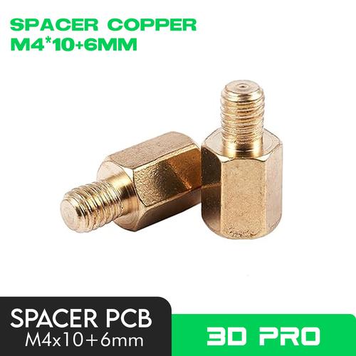 Jual Spacer Kuningan Penyangga Dudukan PCB M4+6 10mm Baut Pilar PCB ...