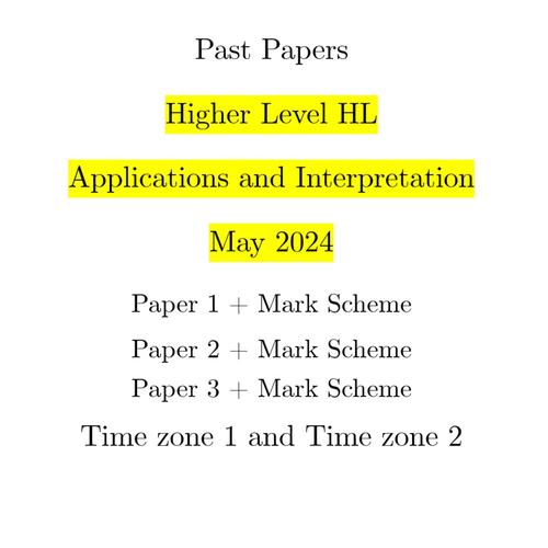 Jual IB Diploma Past Papers HL AI May 2024 - Jakarta Barat ...
