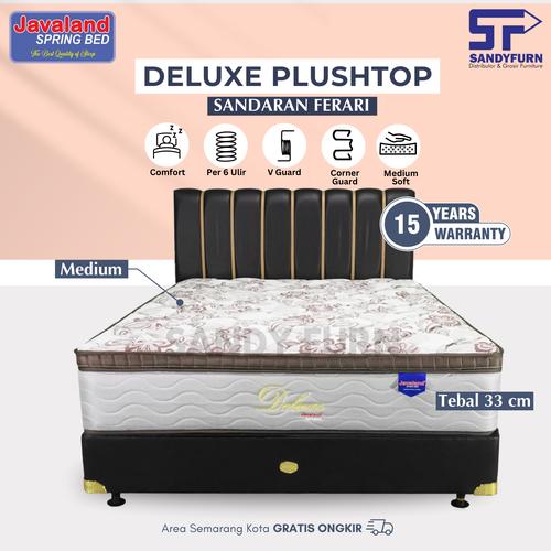 Promo SPRINGBED DELUXE PLUSHTOP SUPER WHITE [JAVALAND] (Springbed+Divan ...