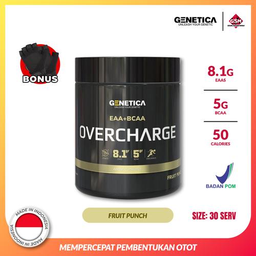 Promo Genetica Overcharge EAA + BCAA Amino Synergy 30 Serving Suplemen ...