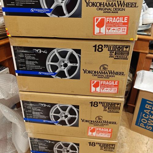 Jual Velg Yokohama Advan Racing RG-4 18x8.5J 100x5 ET 44 White Subaru ...