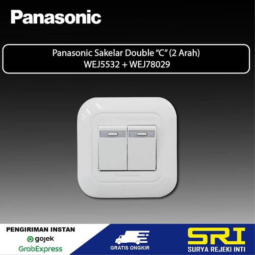 Promo Panasonic Saklar Double 2 Arah / Saklar Seri WEJ5532 - Frame Saja ...