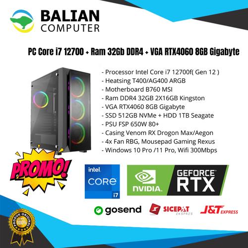 Jual CPU Gaming Editing Core i7 Gen 14 VGA RTX4060 Ram 32GB DDR5 - Kota ...