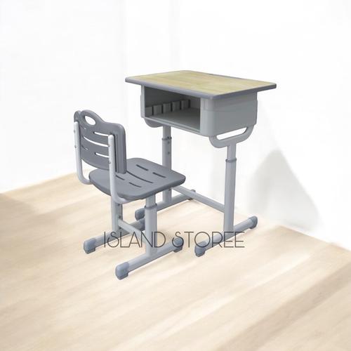 Jual Meja siswa meja sekolah meja belajar kayu MDF kaki besi Y - Biru ...