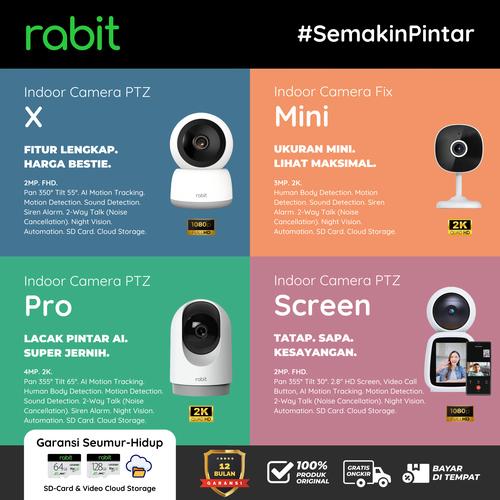 Promo RABIT SMART IP CCTV CAMERA INDOOR FULL HD 2K 2 MP 3 MP PTZ X PRO ...