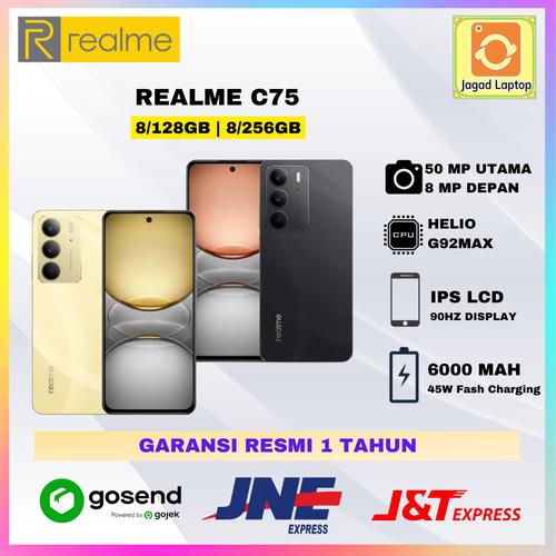Promo Realme C75 8/128GB - 8/256GB Garansi resmi indonesia - BLACK STORM, 8GB|128GB - Kab ...