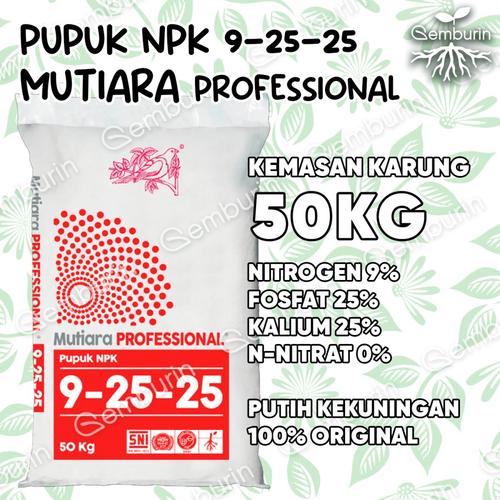Jual Pupuk NPK Mutiara Professional 9-25-25 Kemasan Karung 50Kg Merah ...
