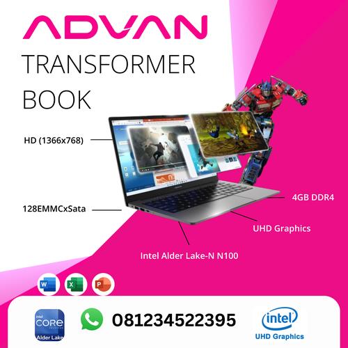 Jual ADVAN TRANSFORMER BOOK INTEL N100 TURBO BOOST 3.40GHZ 4GB 128emmc W11 14" HD IPS 1Y - Kota ...