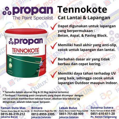 Jual PROPAN TENNOKOTE CAT LAPANGAN TENNIS PAVING BLOCK 1 KG - BLACK ...
