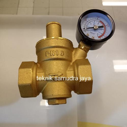 Jual PRV kuningan 3/4" in PN 16 pressure reducing valve regulator DN 20 ...