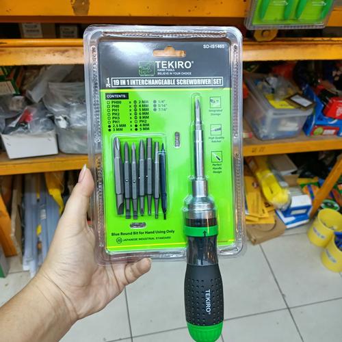 Jual Obeng 19 in 1 set tekiro-interchangeable screwdriver set 19 in 1 ...