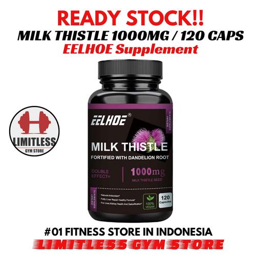 Promo Ellhoe Premium Milk Thistle 1000mg 120 Capsules Liver Support ...