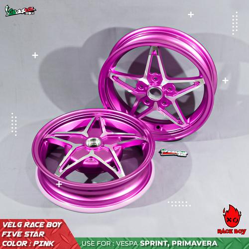 Jual Race Boy Velg Five Star Pink For Vespa Sprint, Primavera - Kota ...
